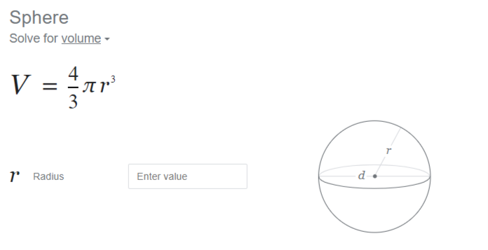 Sphere Calculator – BizCalcs.com